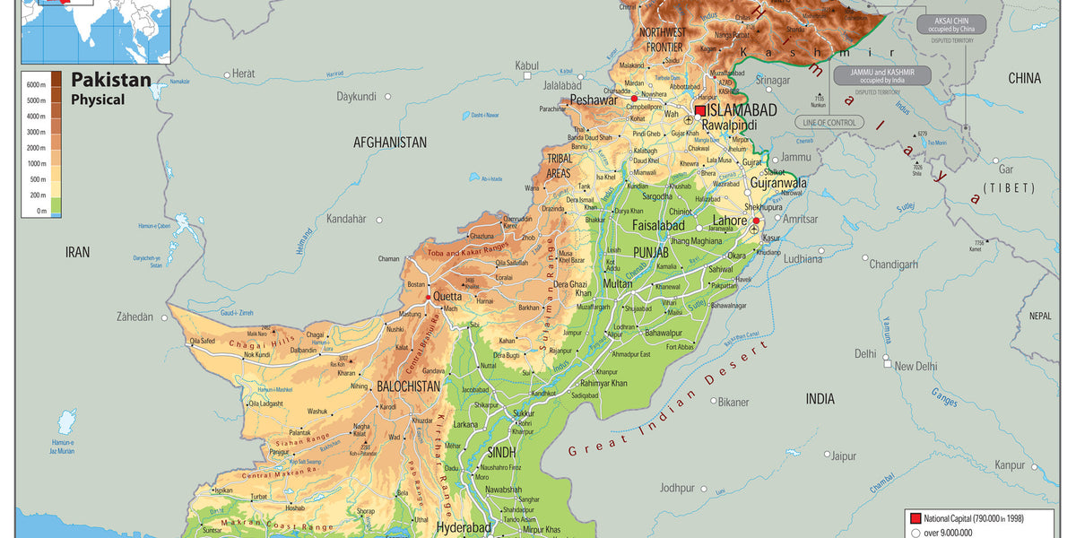 Pakistan Physical Map– I Love Maps