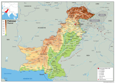 Pakistan Physical Map– I Love Maps
