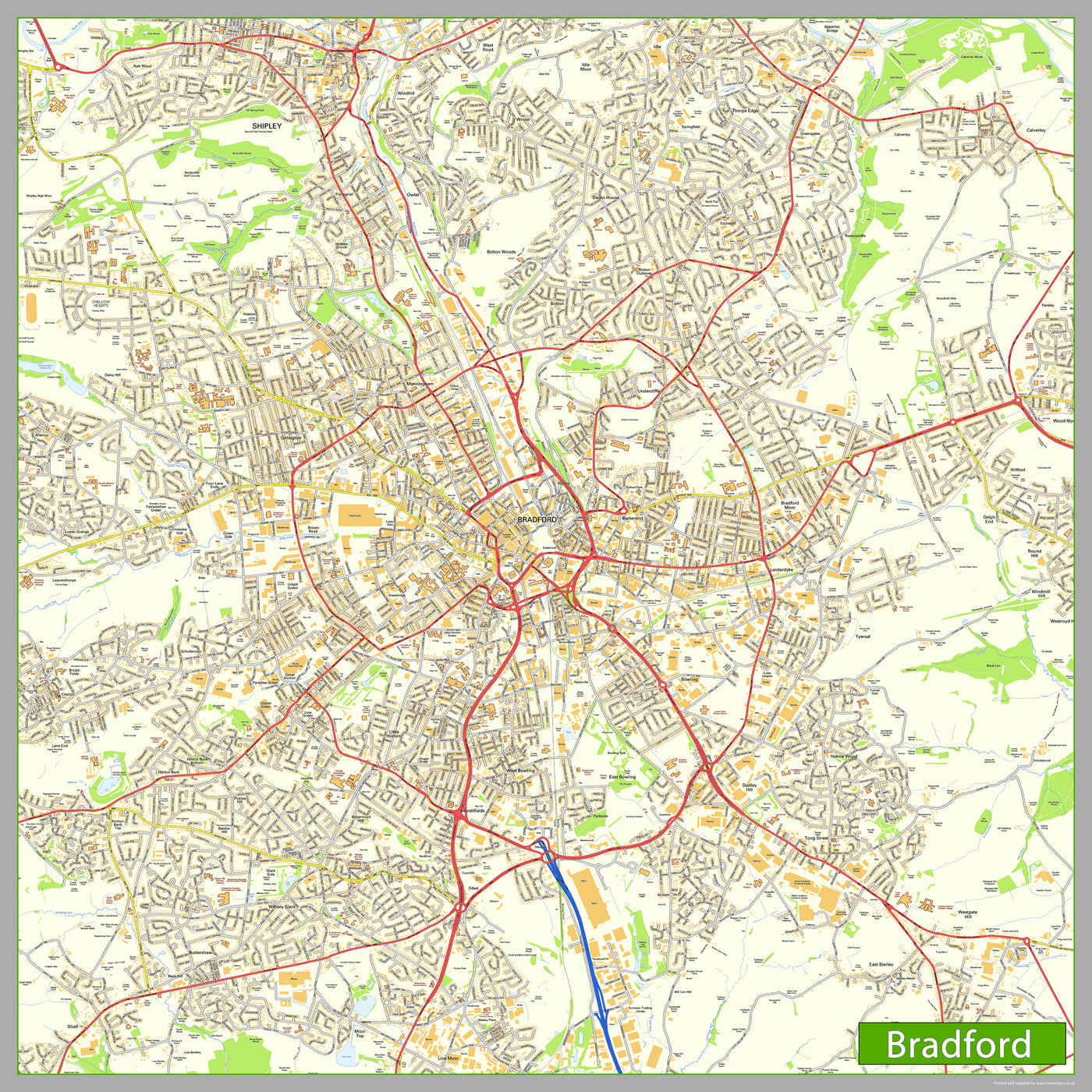 Bradford Street Map– I Love Maps