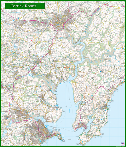 Carrick Roads Coastal Area Map | I Love Maps