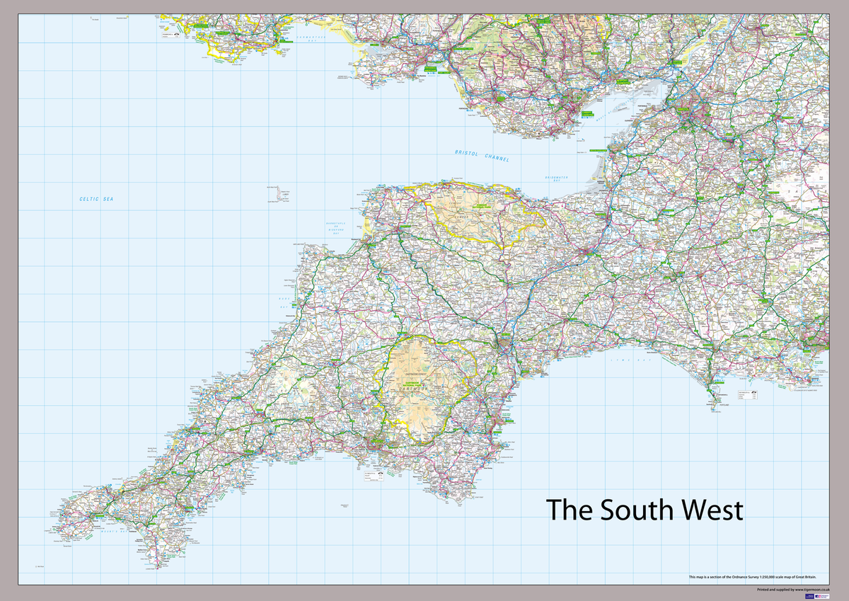 The South West Map– I Love Maps