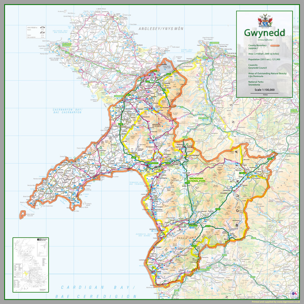 Gwynedd County Map | I Love Maps