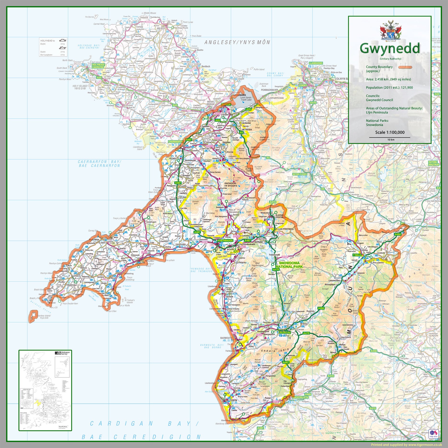 Gwynedd County Map– I Love Maps
