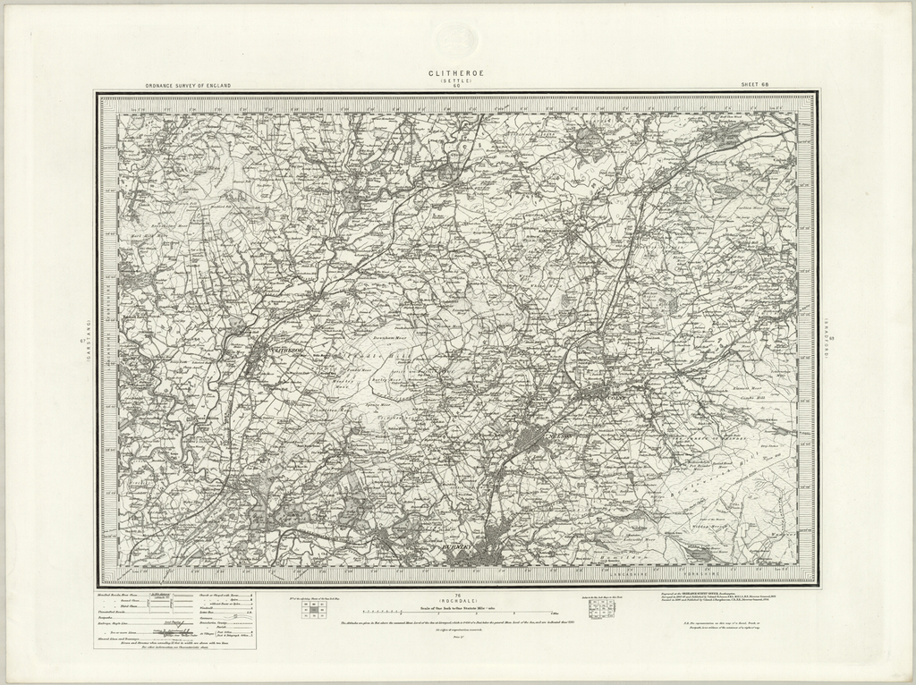 1890 Collection - Clitheroe (Settle) Ordnance Survey Map | I Love Maps