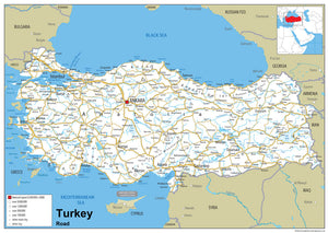 Turkey Road Map– I Love Maps