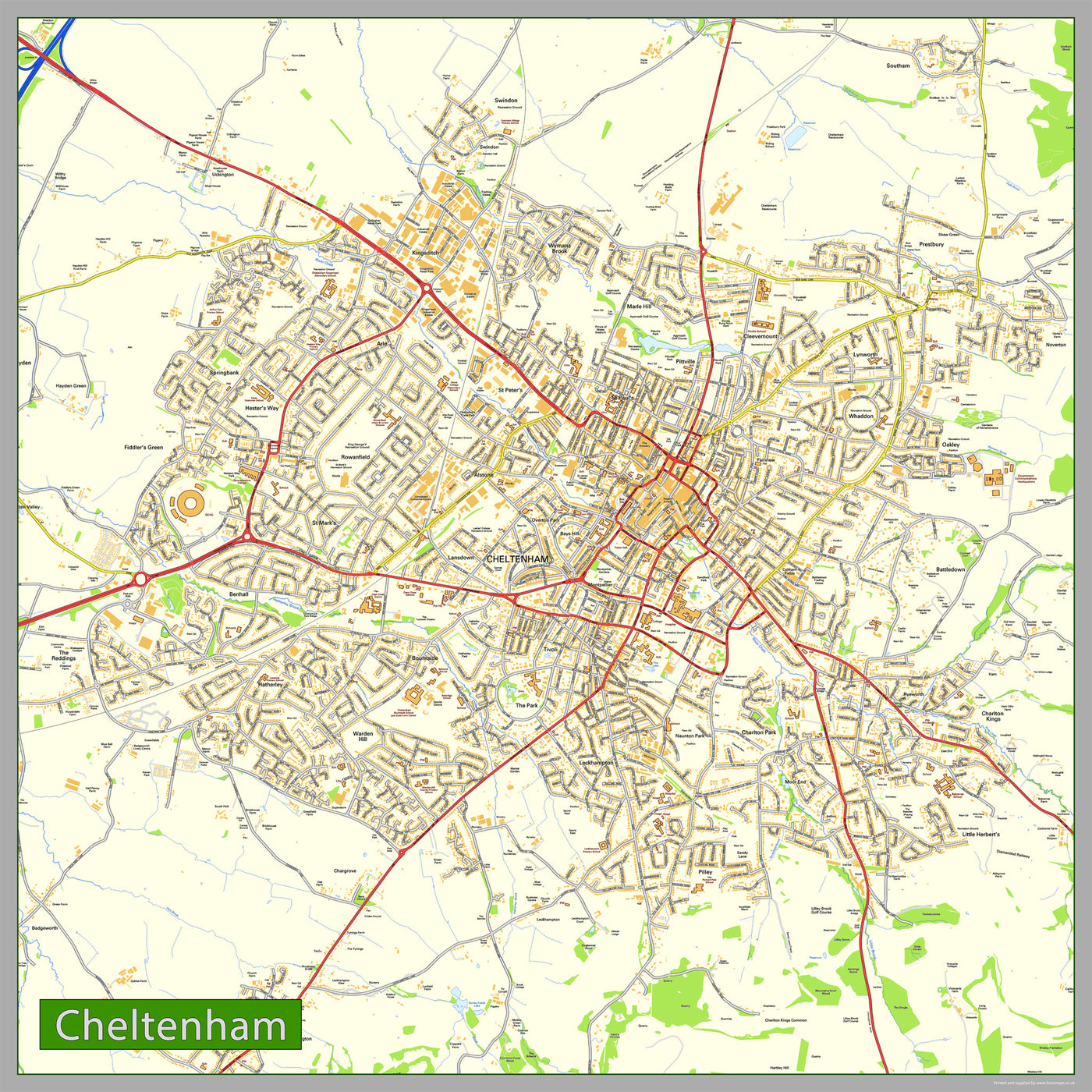 Cheltenham Street Map– I Love Maps