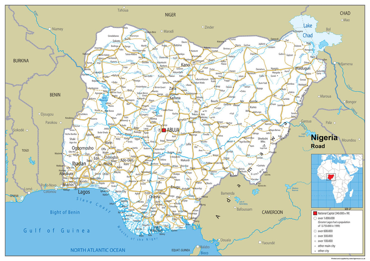 Nigeria Road Map– I Love Maps