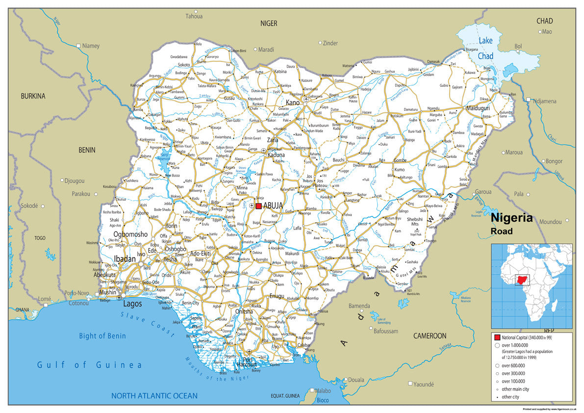 Nigeria Road Map– I Love Maps