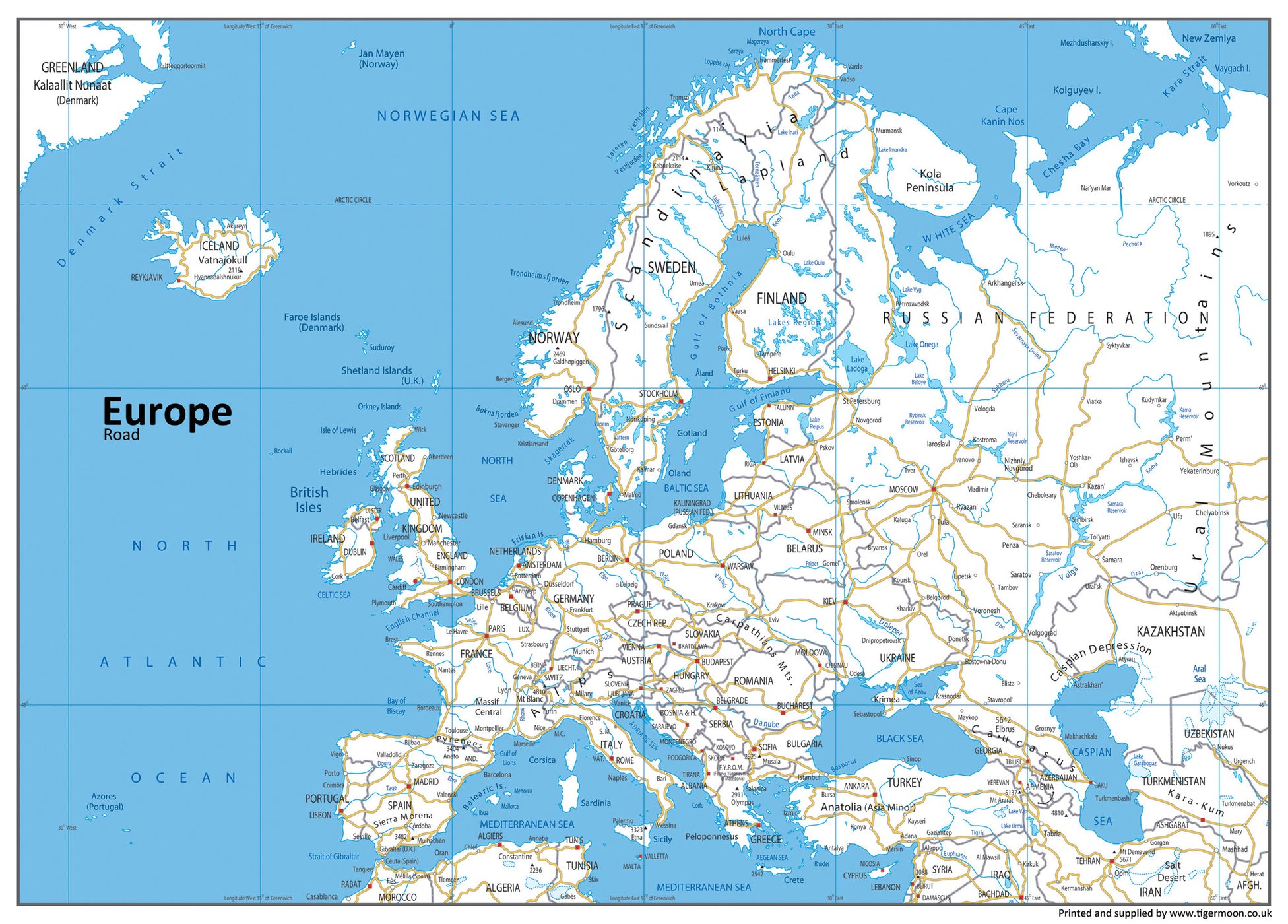 Europe Road Map– I Love Maps
