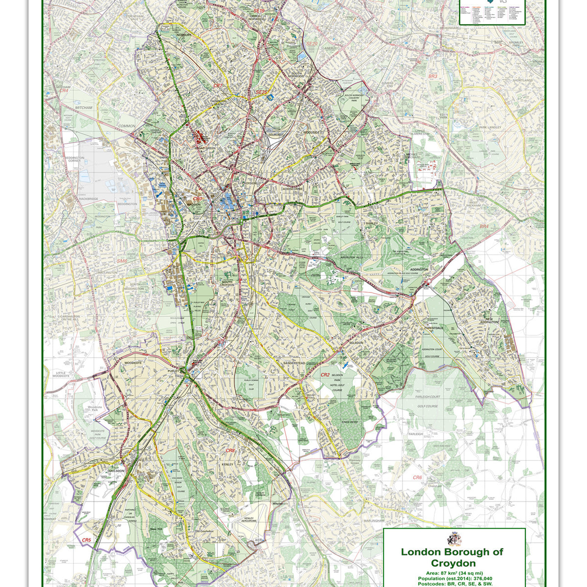 Croydon London Borough Map– I Love Maps