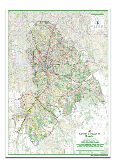 Croydon London Borough Map– I Love Maps