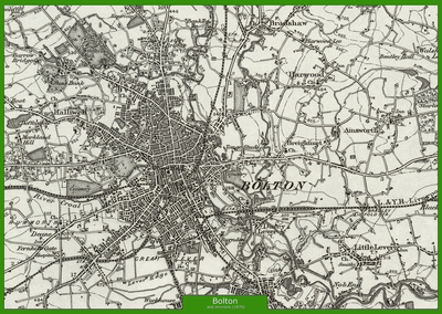 Bolton and Environs - Ordnance Survey of England and Wales 1870 Series ...