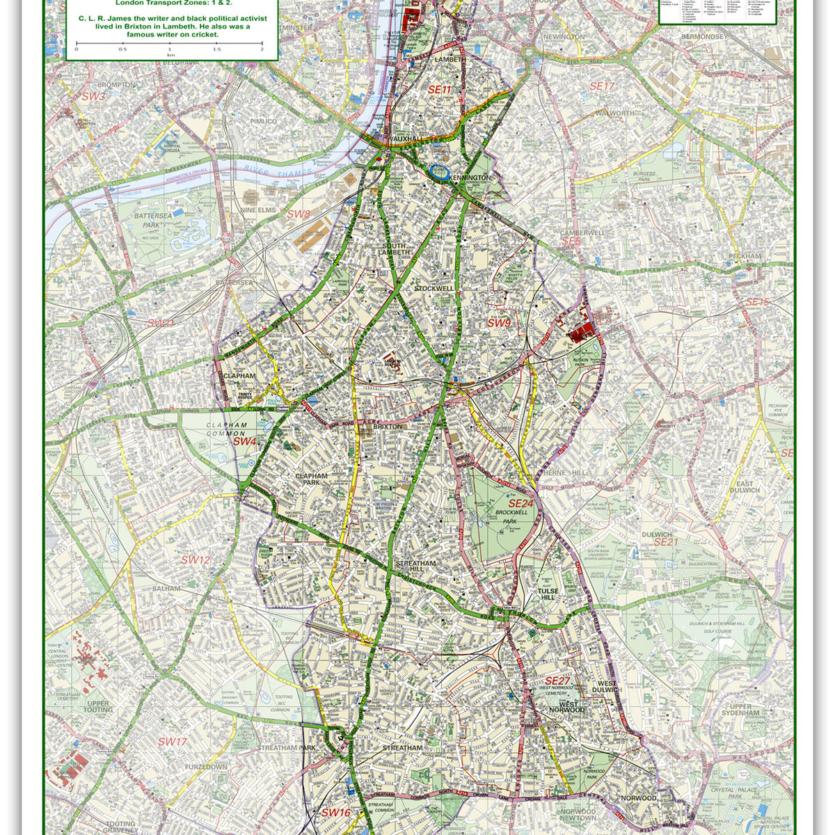 Lambeth London Borough Map– I Love Maps