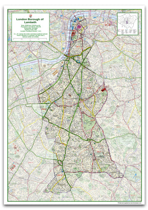 Lambeth London Borough Map– I Love Maps