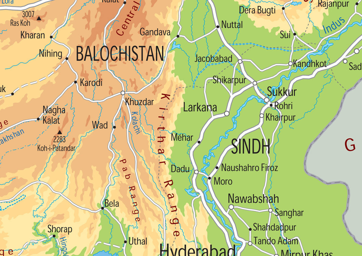 Pakistan Physical Map– I Love Maps