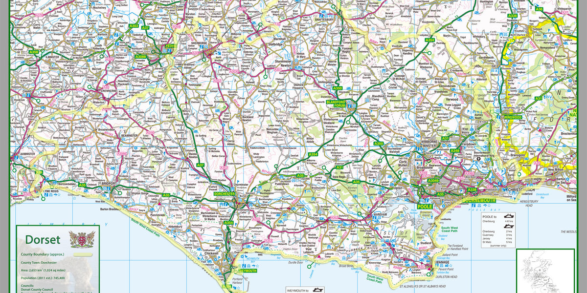 Dorset County Map– I Love Maps