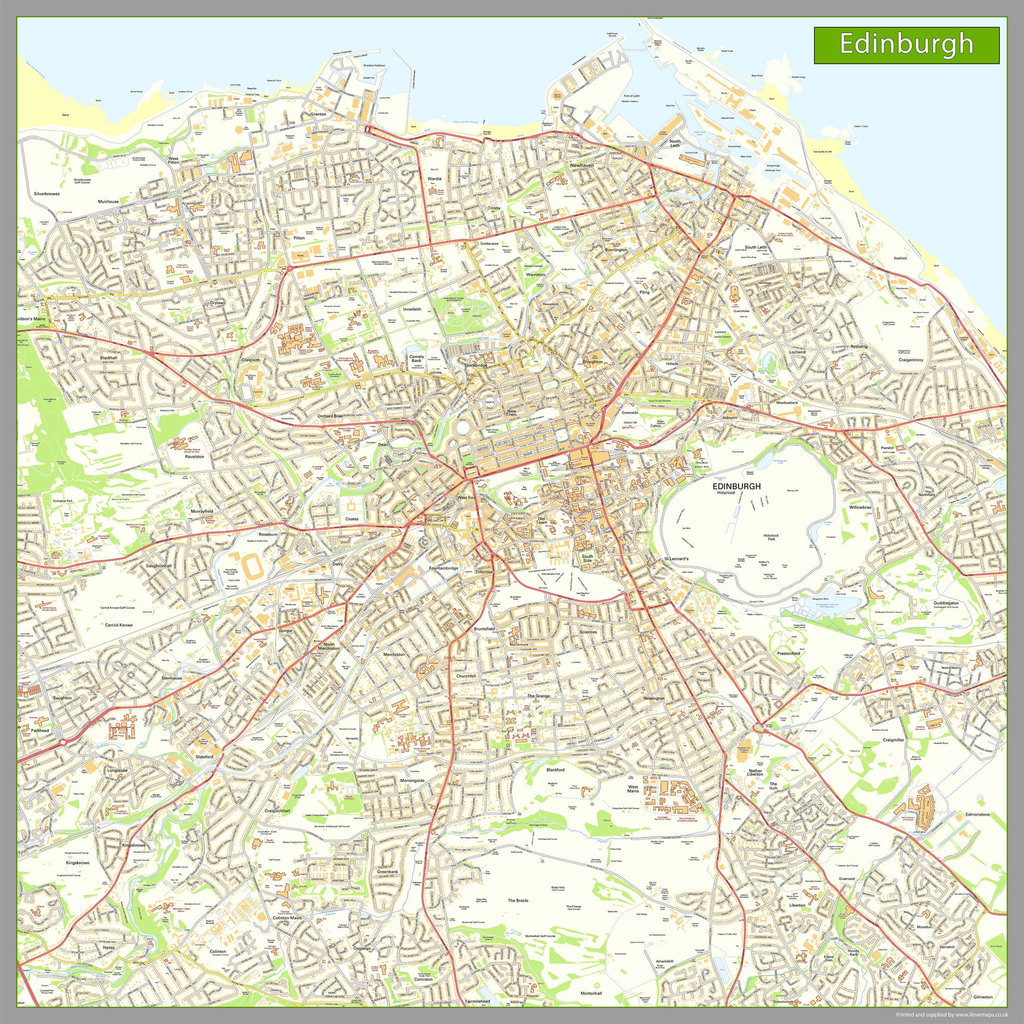 Edinburgh Street Map– I Love Maps