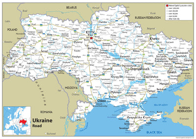 Ukraine Road Map– I Love Maps
