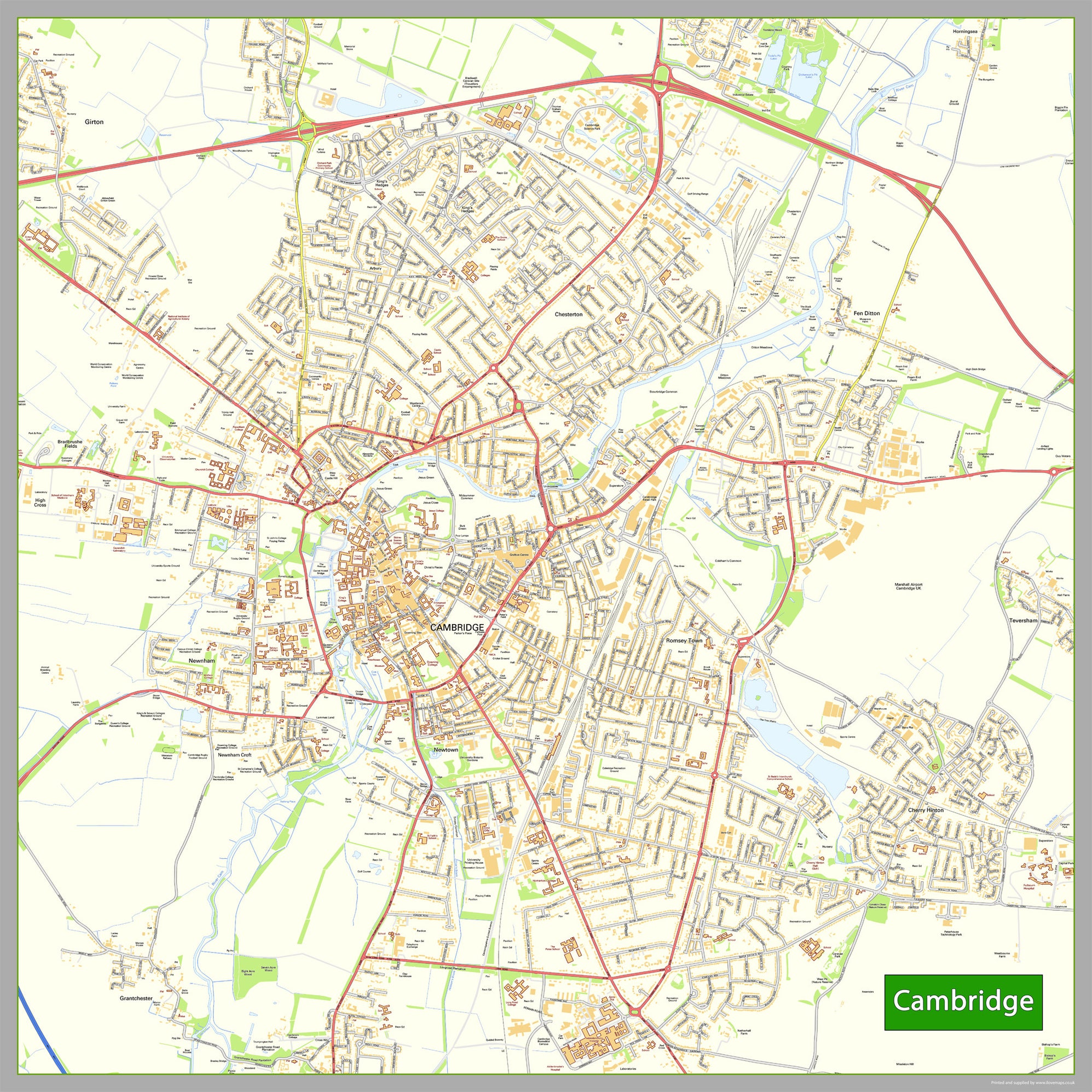 Cambridge Street Map– I Love Maps
