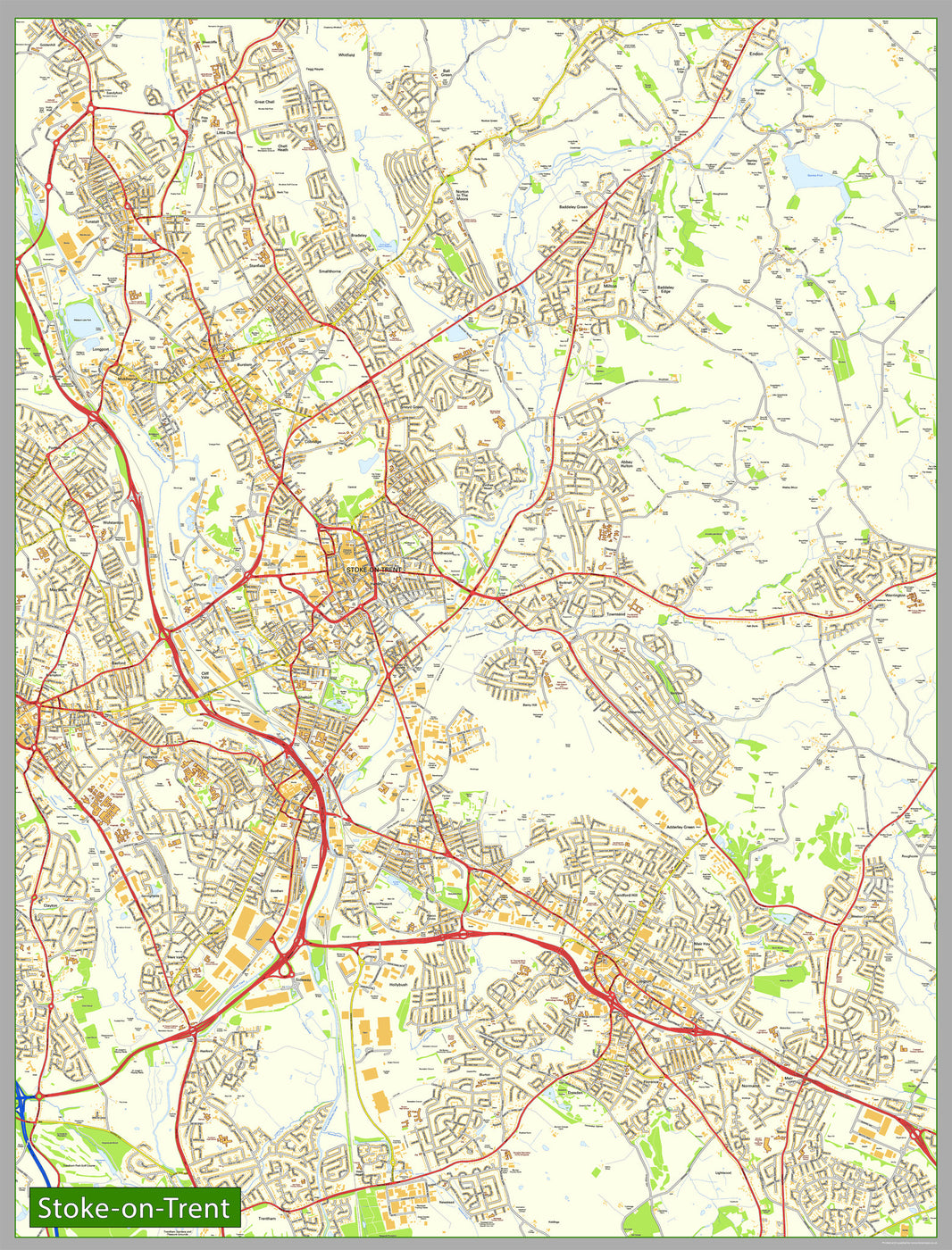 Stoke on Trent Street Map– I Love Maps