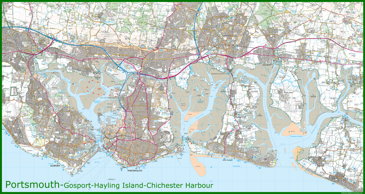 Portsmouth Coastal Area Map– I Love Maps