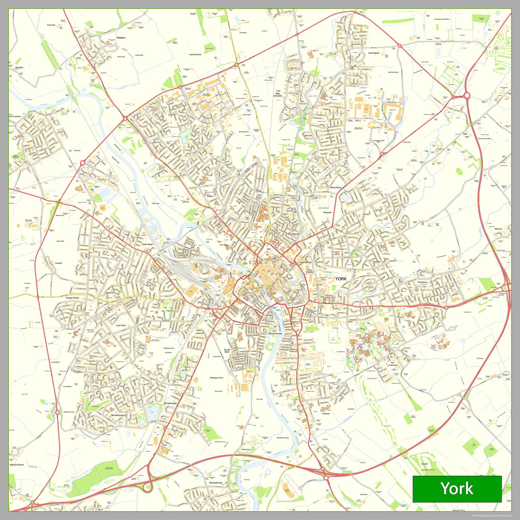 York Street Map– I Love Maps