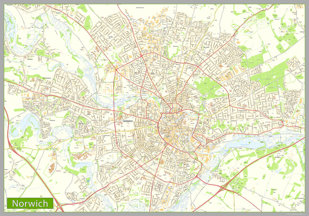 Norwich Street Map– I Love Maps