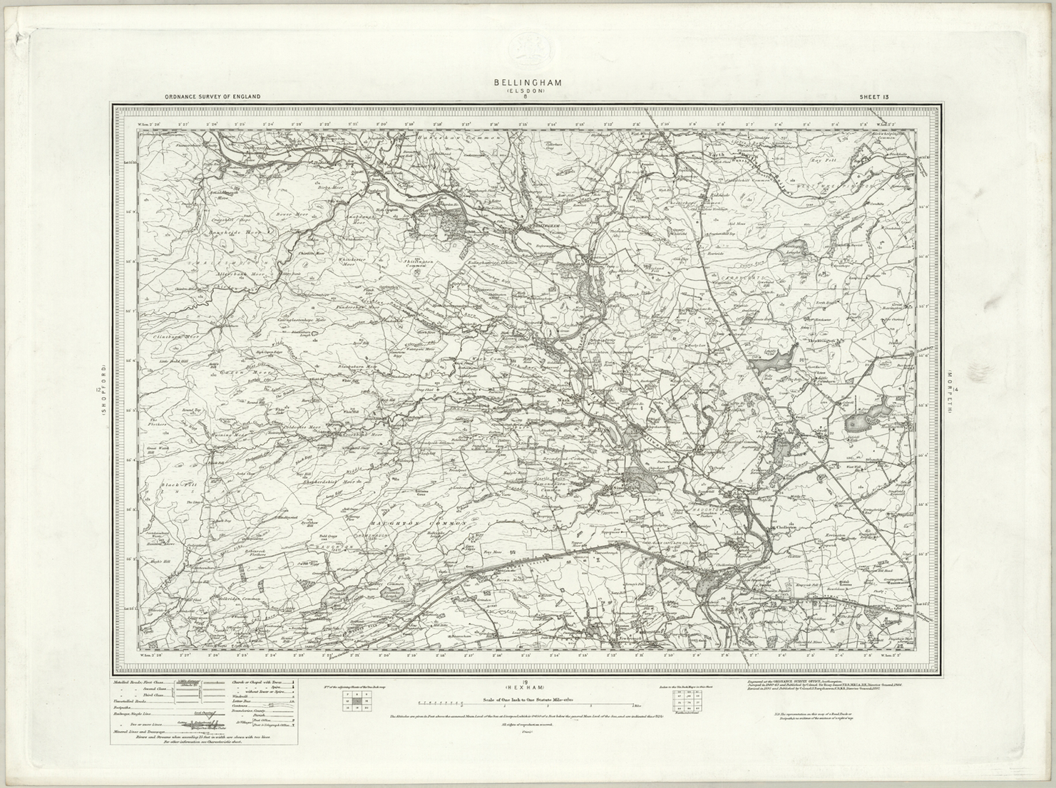 1890 Collection - Bellingham Ordnance Survey Map– I Love Maps