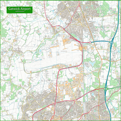 Gatwick Airport Street Map– I Love Maps