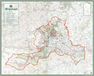 Wrexham County Map– I Love Maps