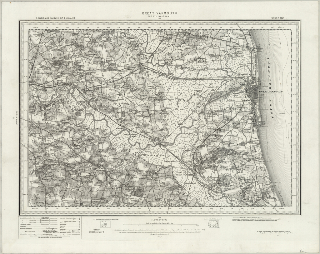 1890 Collection - Great Yarmouth (North Walsham) Ordnance Survey Map ...