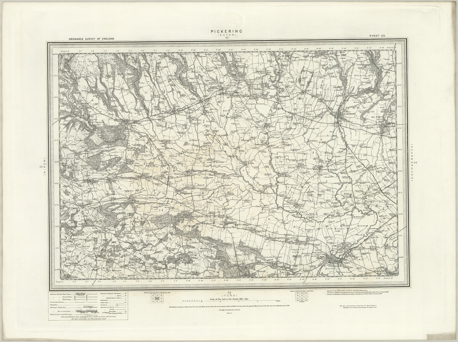 1890 Collection - Pickering (Egton) Ordnance Survey Map– I Love Maps