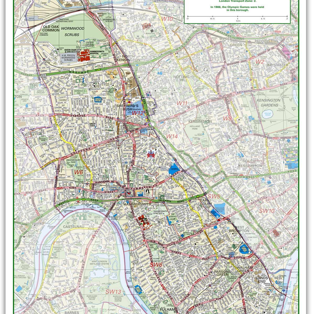 Hammersmith & Fulham London Borough Map– I Love Maps