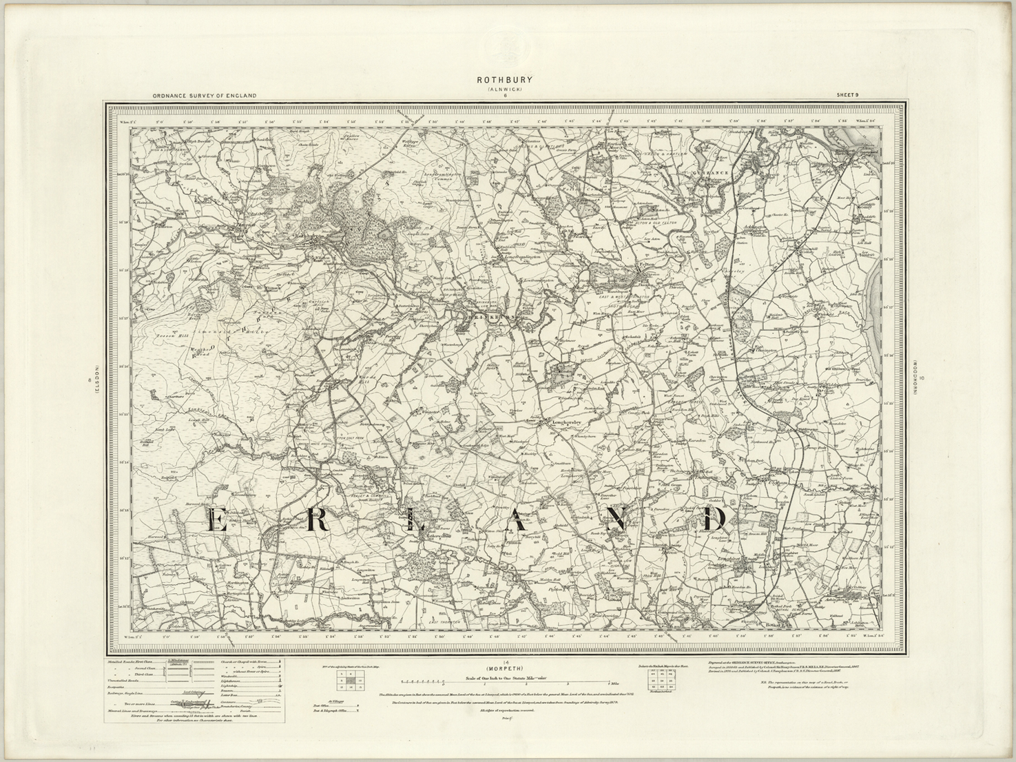 1890 Collection - Rothbury (Alnwick) Ordnance Survey Map– I Love Maps