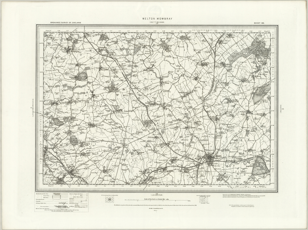 1890 Collection - Melton Mowbray (Nottingham) Ordnance Survey Map– I ...