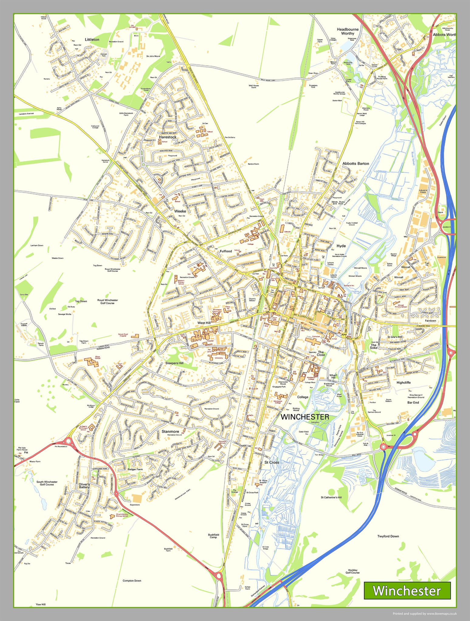 Winchester Street Map– I Love Maps
