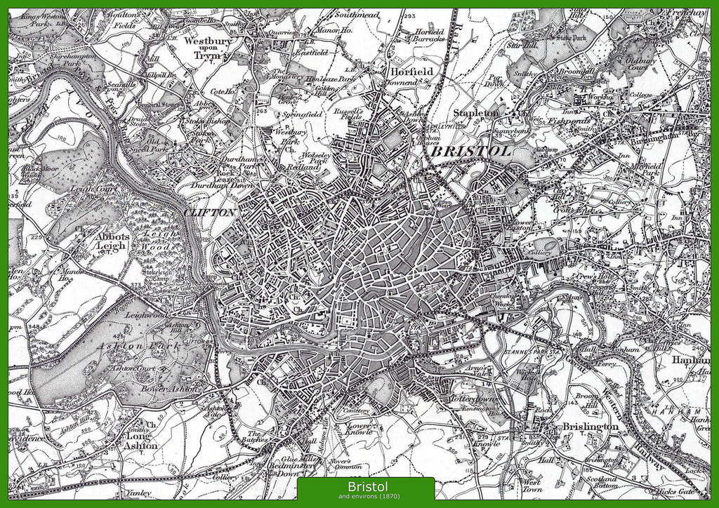 Bristol and Environs - Ordnance Survey of England and Wales 1870 Serie ...