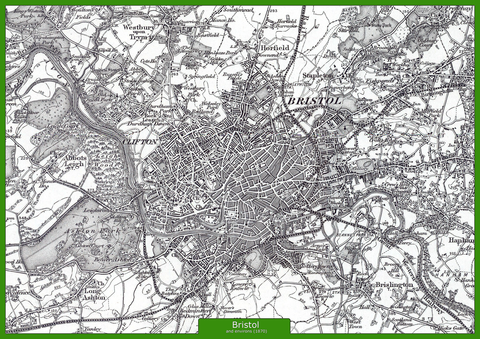 Bristol and Environs - Ordnance Survey of England and Wales 1870 Serie ...