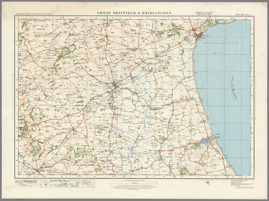 Great Driffield & Bridlington - Ordnance Survey of England and Wales 1 ...