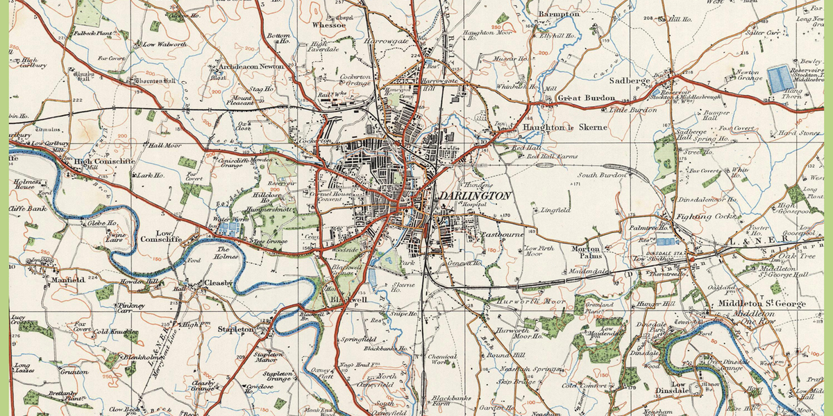 Darlington and Environs Ordnance Survey Map 1920– I Love Maps