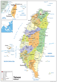 Taiwan Political Map– I Love Maps