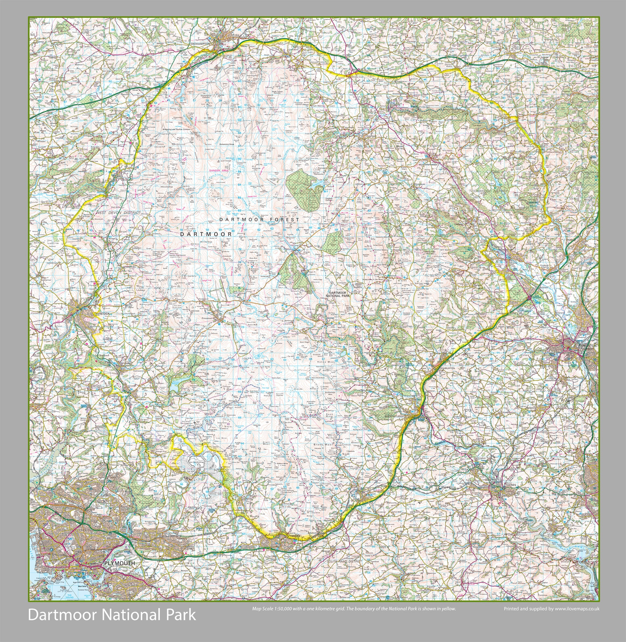 Dartmoor National Park Map– I Love Maps
