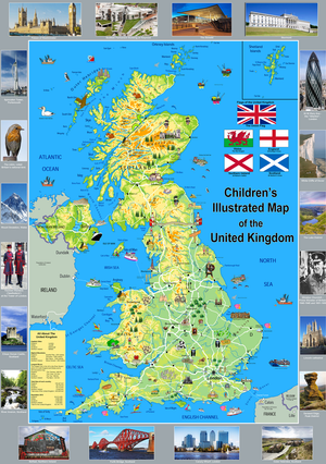 Children's Illustrated Map of the United Kingdom– I Love Maps