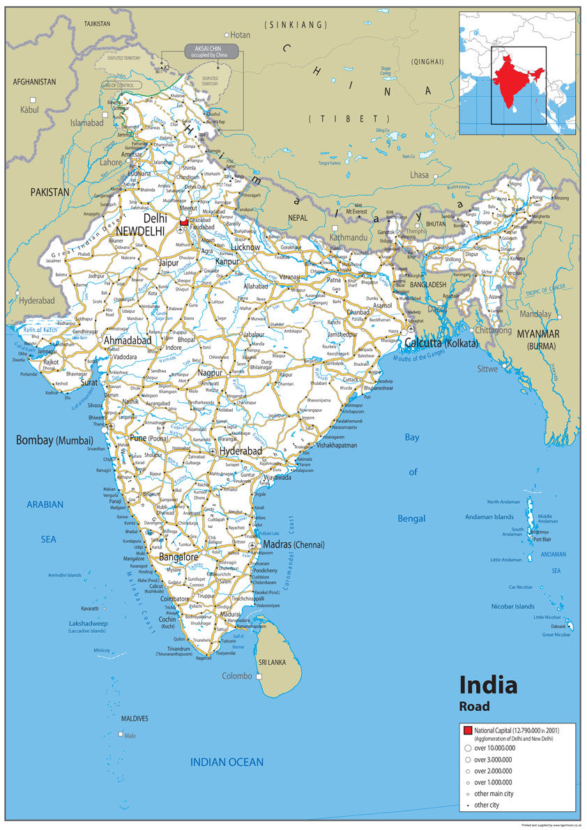 India Road Map– I Love Maps