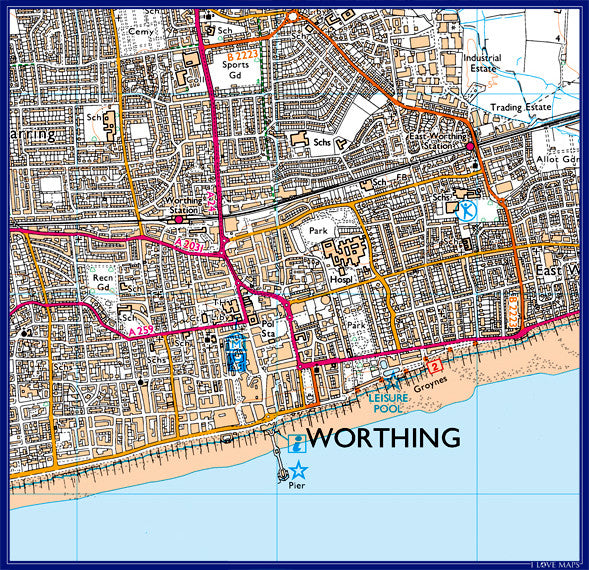 Personalised 3km x 3km 1:25 000 Ordnance Survey Map– I Love Maps