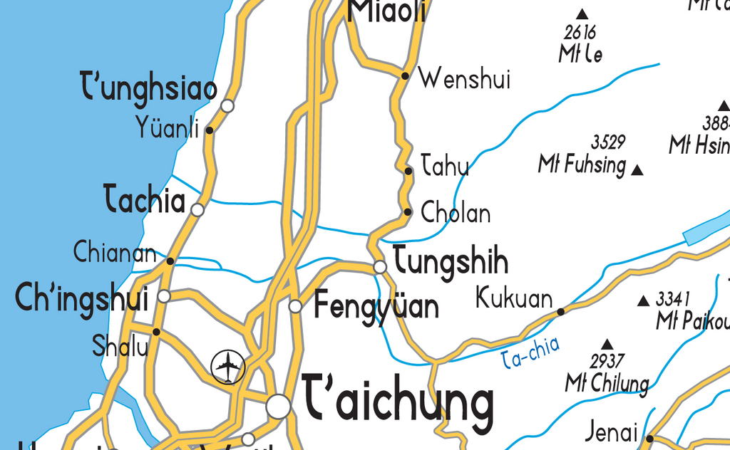 Taiwan Road Map | I Love Maps