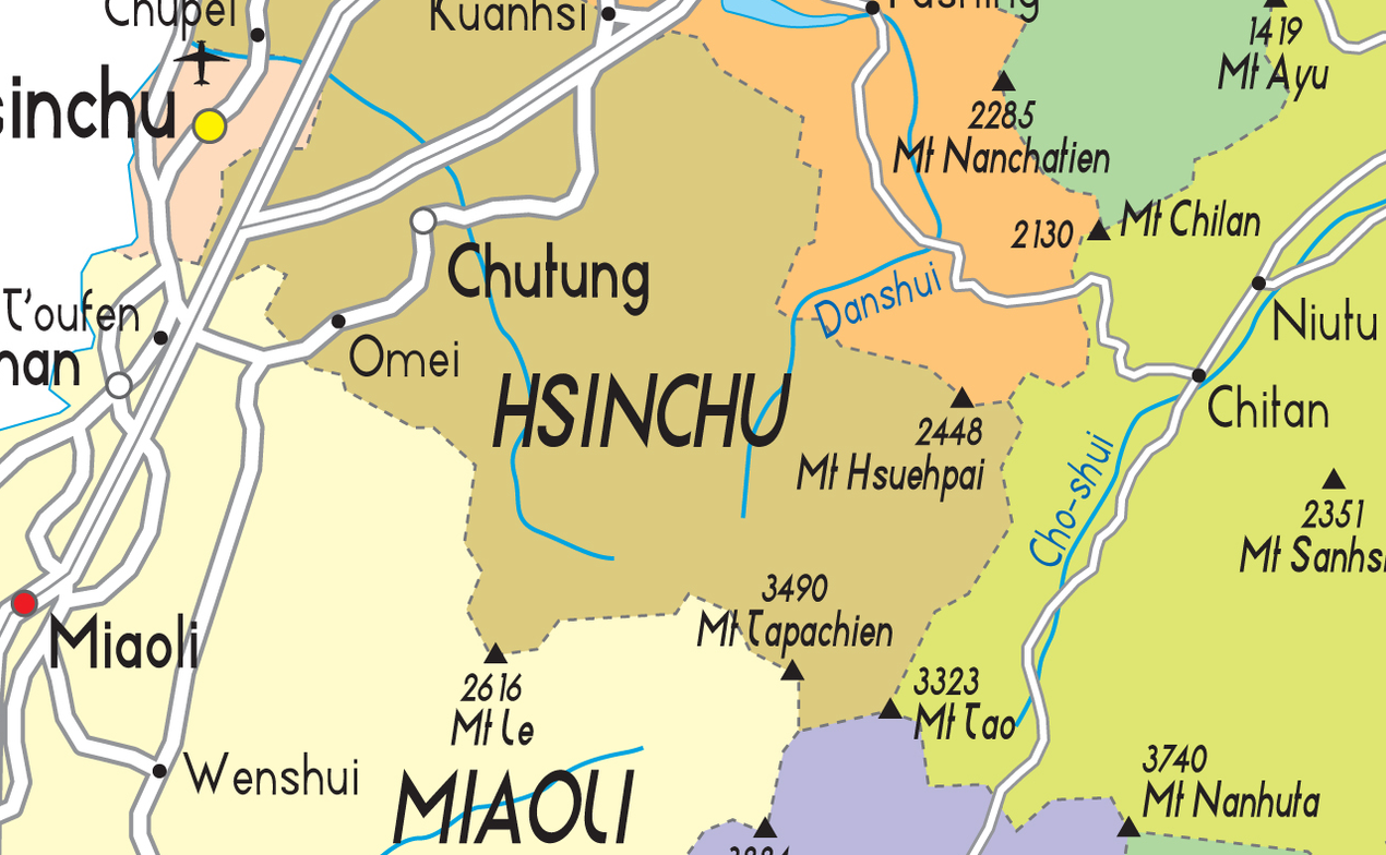 Taiwan Political Map– I Love Maps