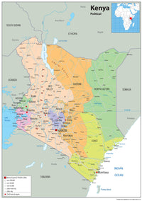 Kenya Political Map– I Love Maps