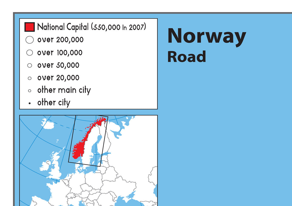 Norway Road Map– I Love Maps