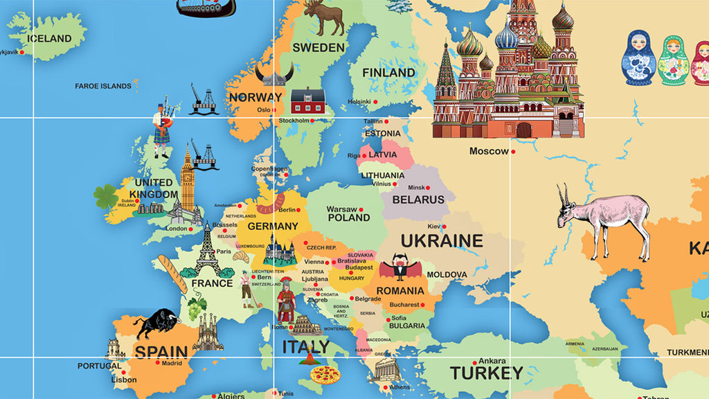 Illustrated Our Amazing World Map | I Love Maps